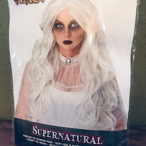 Accessories | New Supernatural White Gray Hair Wig Zombie Bride | Poshmark